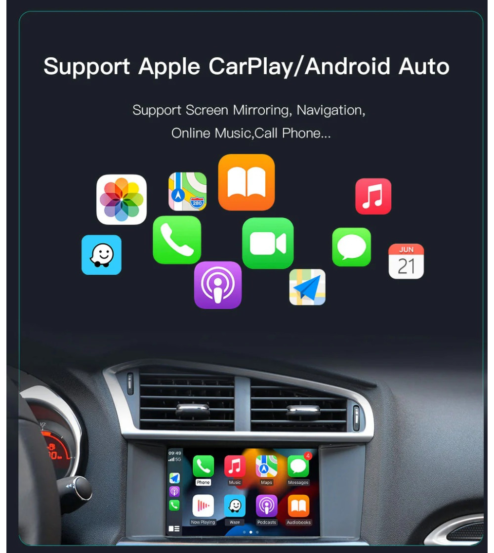 Wireless CarPlay Android Auto - Peugeot/Citroen
